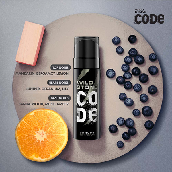 Wild Stone CODE Chrome Body Perfume - 120ml